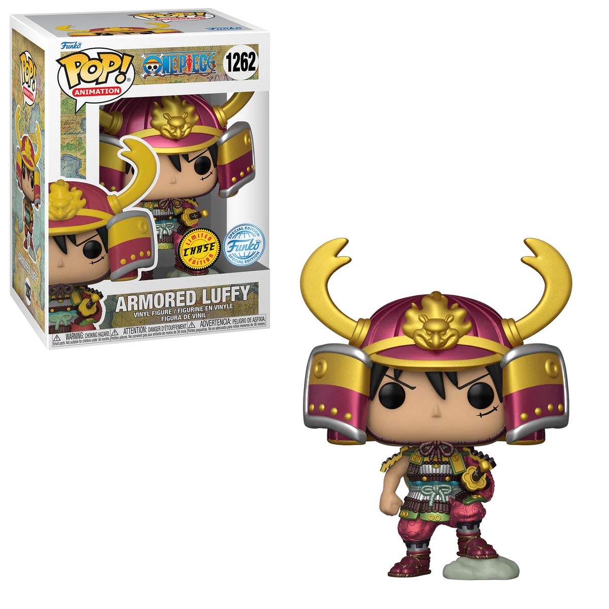 Funko POP! Animation One Piece Armored Luffy Exclusive Metallic Chase ...