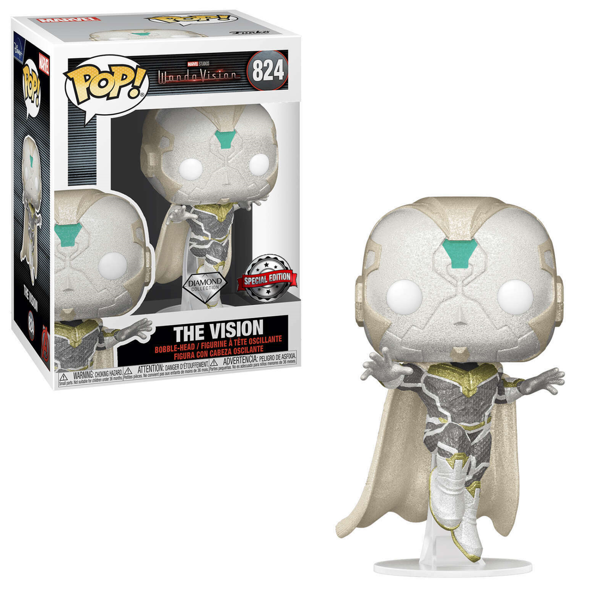 Funko POP! Marvel Wandavision Vision Diamond Collection Exclusive ...