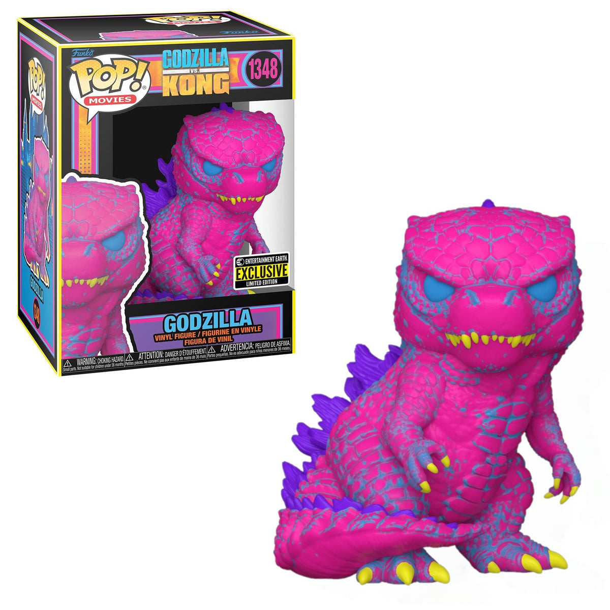 Funko POP! Movies Godzilla vs Kong Black Light Godzilla EE Exclusive ...